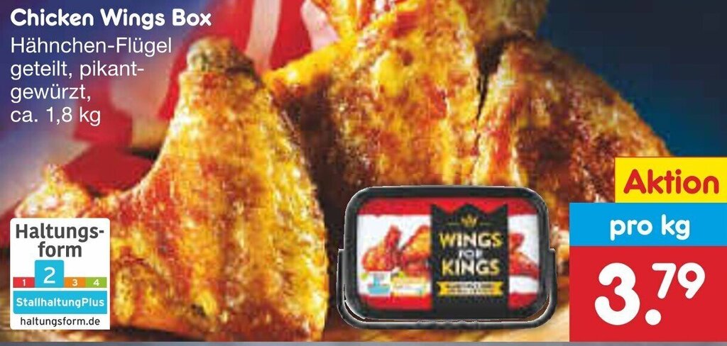 Chicken Wings Box ca. 1,8 kg Angebot bei Netto Marken-Discount