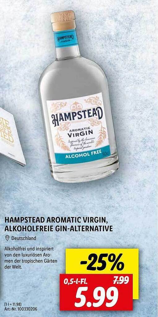Hampstead aromatic virgin, alkoholfreie gin-alternative Angebot bei Lidl