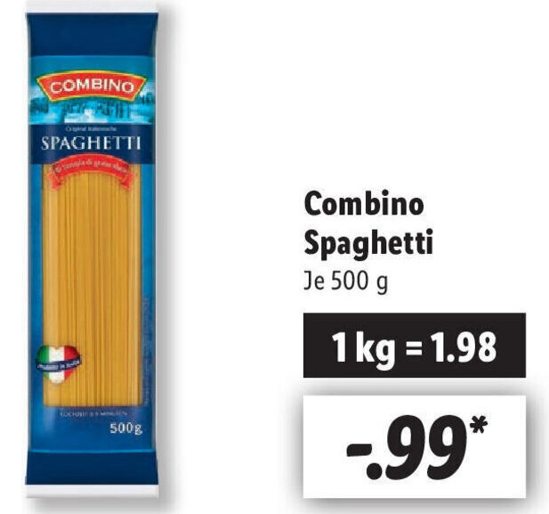 Combino Spaghetti 500 g Angebot bei Lidl