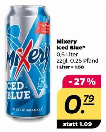 Mixery Iced Blue 500 ml Angebot bei NETTO