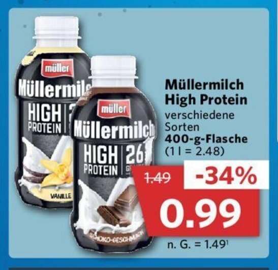 Muller Mullermilch High Protein 400ml Angebot bei Combi