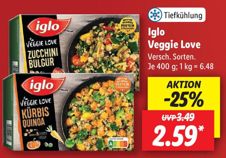 Iglo Veggie Love 400 g Angebot bei Lidl