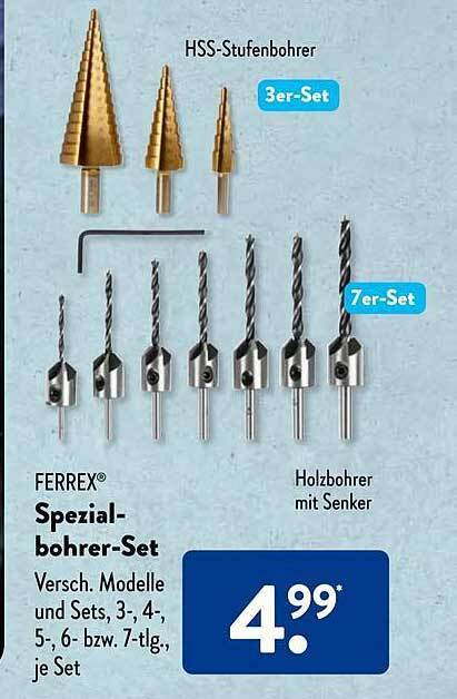 Ferrex spezial-bohrer-set Angebot bei Aldi Süd