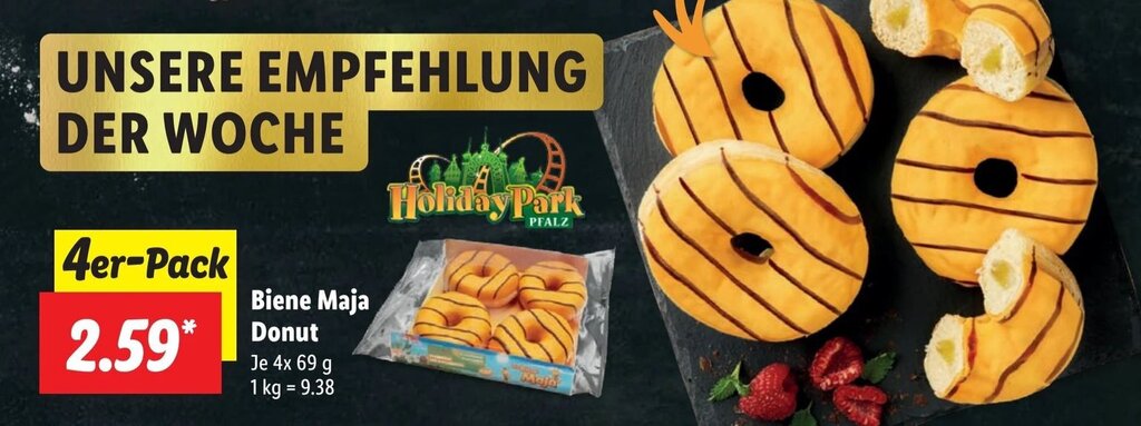 Biene Maja Donut 4x69 g Angebot bei Lidl