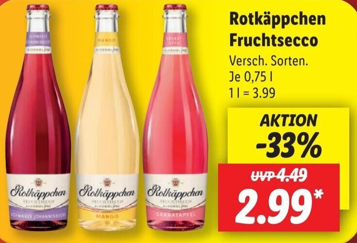 Spannende Fruchtsecco Rotkãppchen Angebot Bild