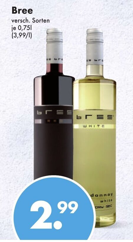 Bree Wein 750ml Angebot bei Trink und Spare