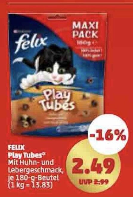 Felix Play Tubes 180 g Angebot bei PENNY