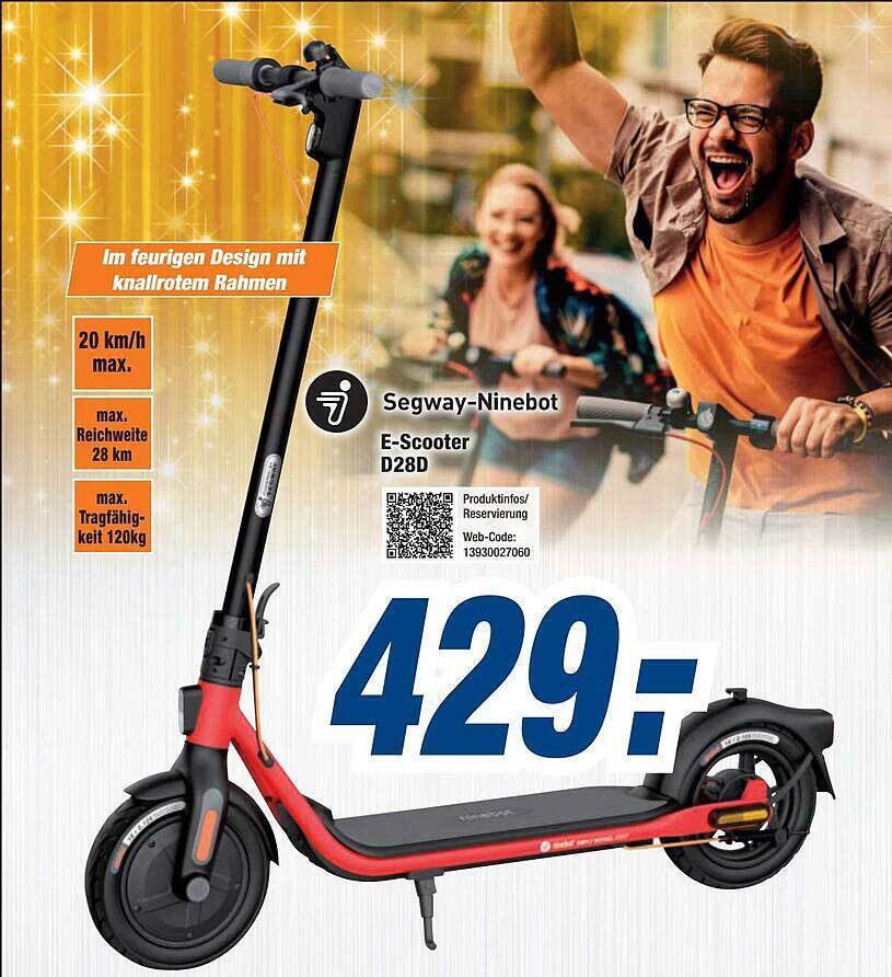 Segway-ninebot e-scooter d28d Angebot bei Expert