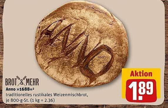 Brot & mehr anno „1688“ Angebot bei REWE
