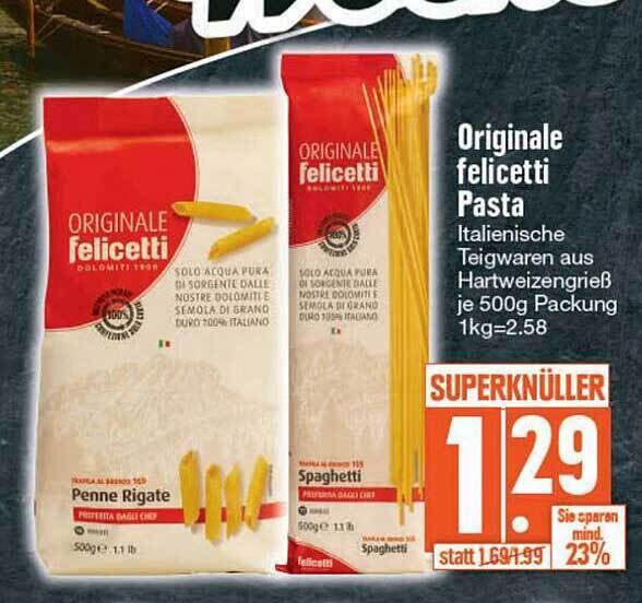 Originale felicetti pasta Angebot bei Edeka