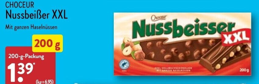 Choceur Nussbeißer XXL 200 g Packung Angebot bei Aldi Nord