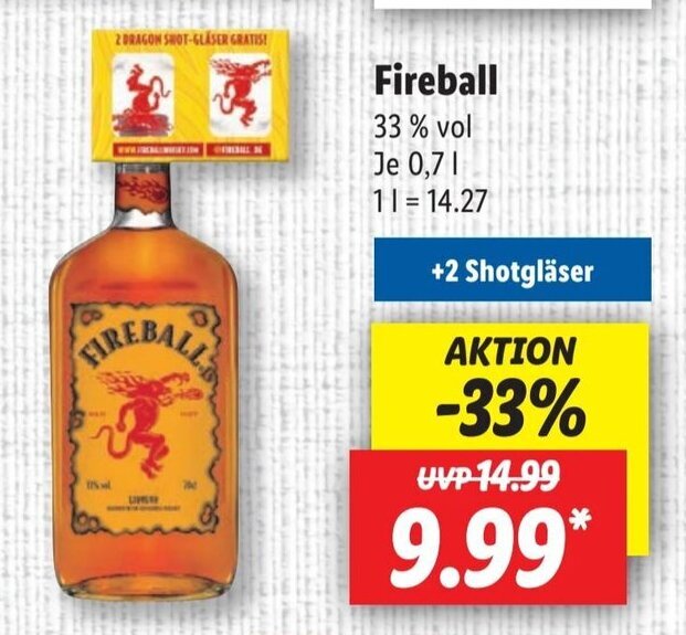 Fireball 0,7 l Angebot bei Lidl