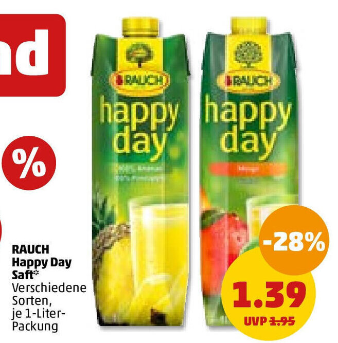 Rauch Happy Day Saft 1 Liter Packung Angebot bei PENNY