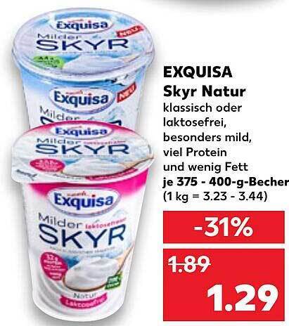 Exquisa skyr natur Angebot bei Kaufland