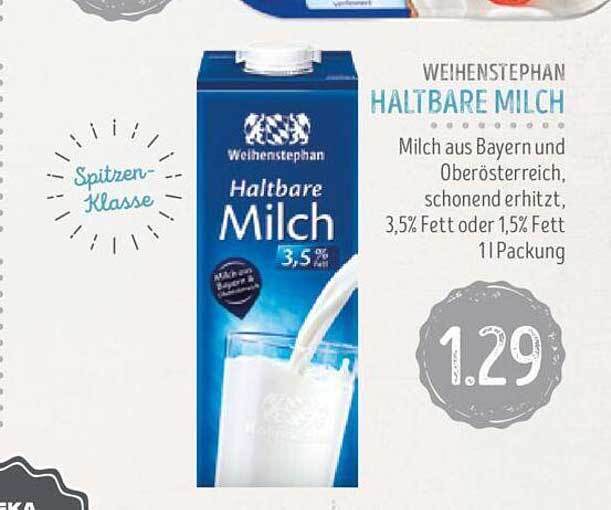 Weihenstephan haltbare milch Angebot bei Edeka Struve