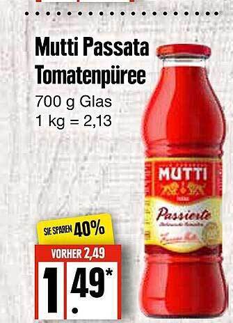 Mutti passata tomatenpüree Angebot bei Edeka
