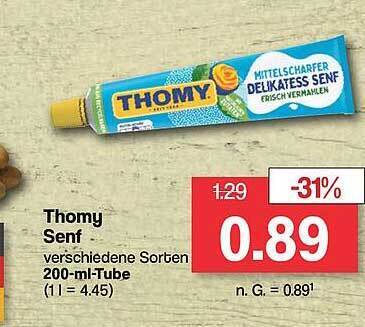 Thomy senf Angebot bei Famila Nord West