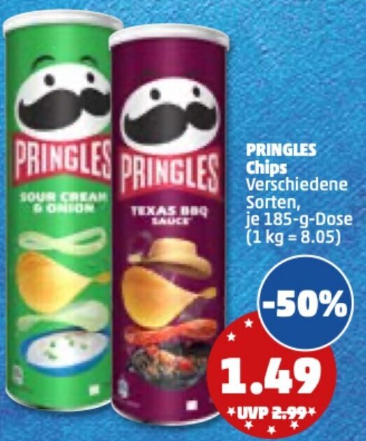 Pringles Chips 185 g Dose Angebot bei PENNY