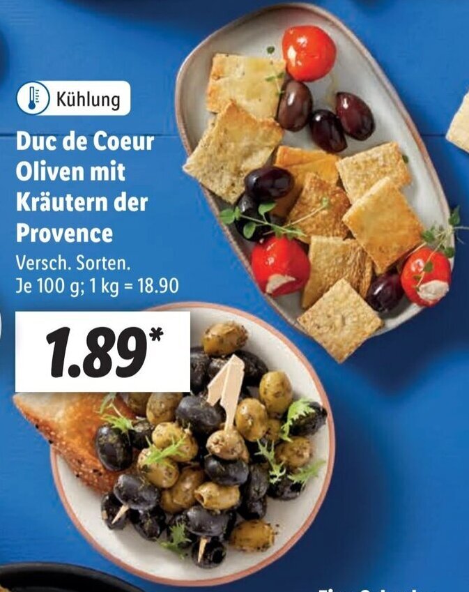 Duc de Coer Oliven mit Kräutern der Provence Angebot bei Lidl