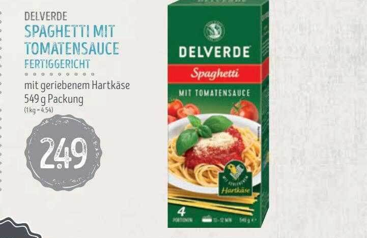 Delverde spaghetti mit tomatensauce fertiggericht Angebot bei Edeka Struve