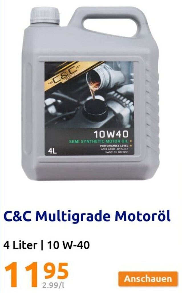 Spannende Motorol 10w40 Angebot Ebenbild