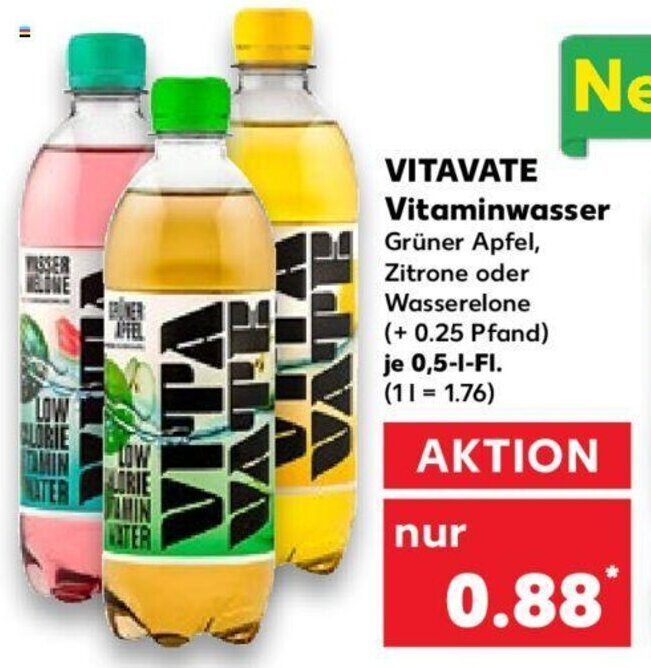 Vitavate Vitaminwasser 0,5 L-Fl. Angebot bei Kaufland