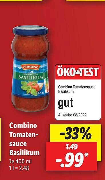 Combino tomatensauce basilikum Angebot bei Lidl