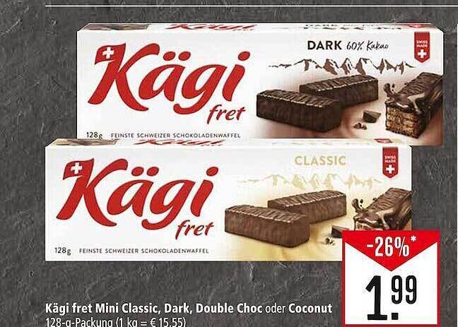 Kägi fret mini classic, dark, double choc oder coconut Angebot bei ...