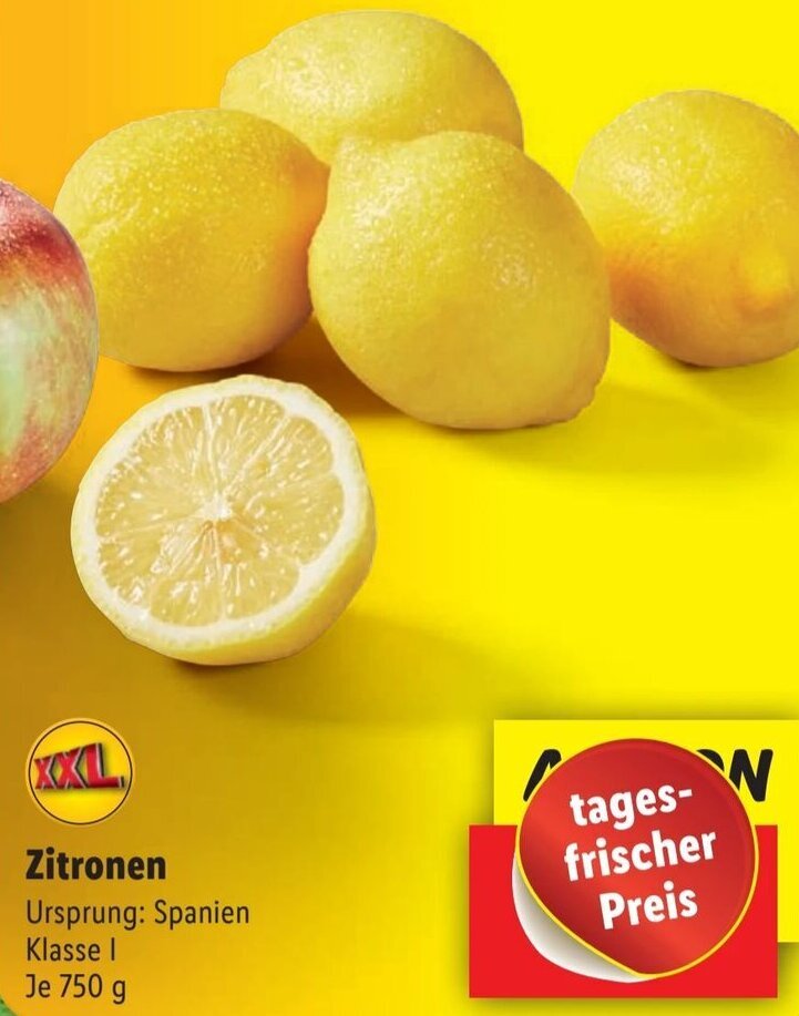 Zitronen 750 g Angebot bei Lidl