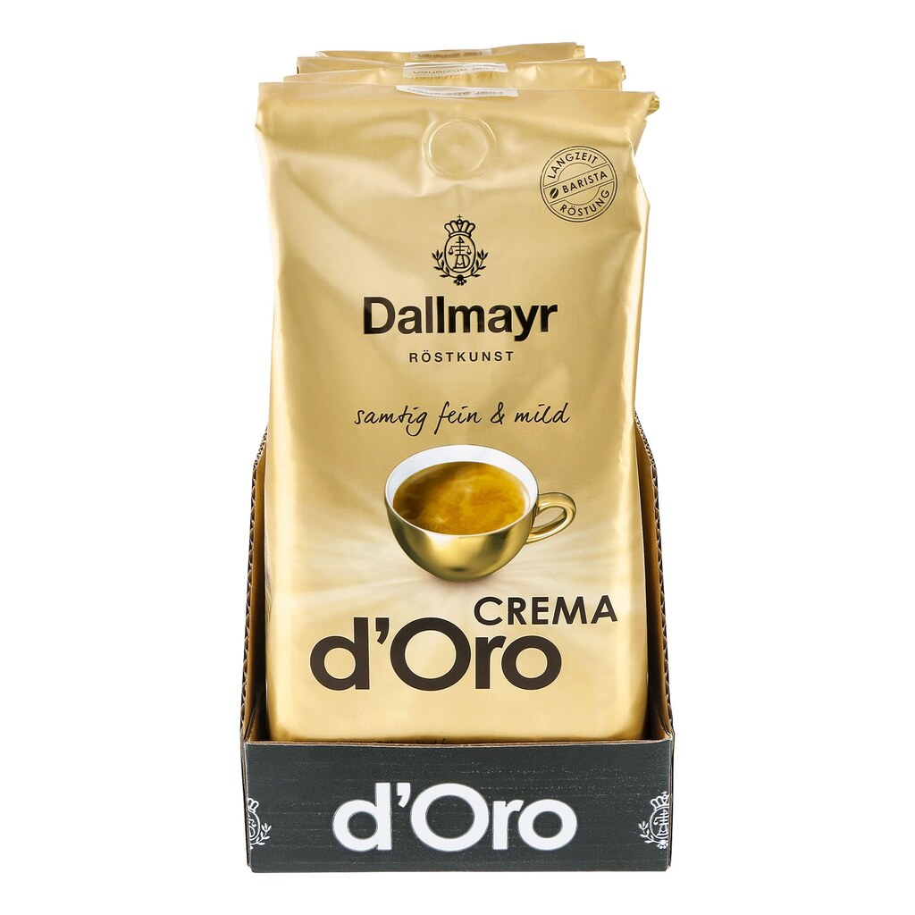 Dallmayr crema doro ganze kaffeebohnen 1 kg, 4er pack Angebot bei Netto ...