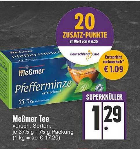 Meßmer tee Angebot bei Edeka