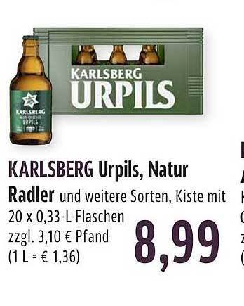 Karlsberg urpils, natur radler Angebot bei BUNGERT