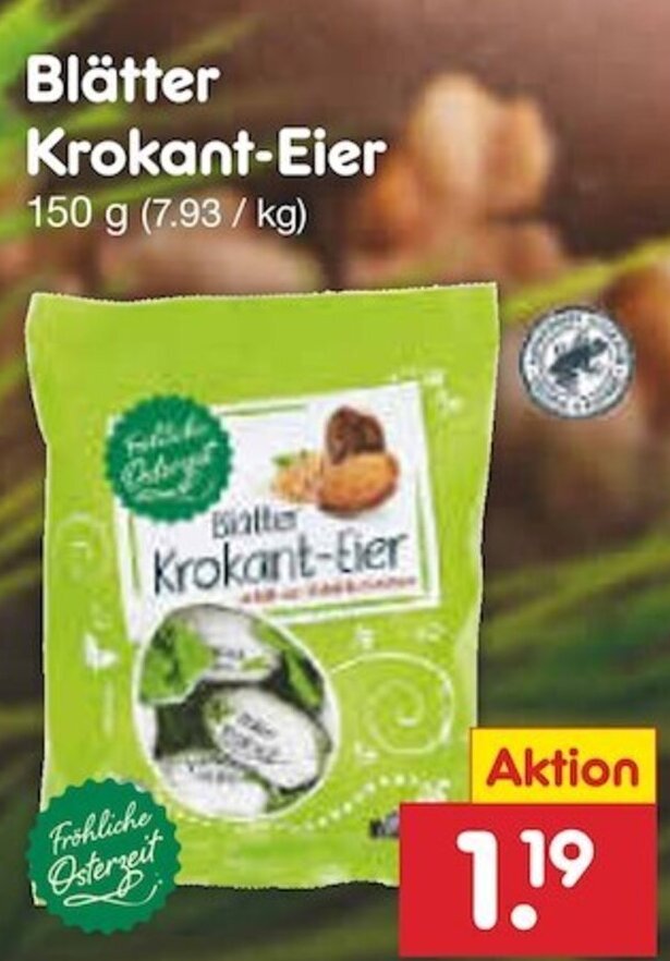 Blätter Krokant Eier 150 g Angebot bei Netto Marken-Discount