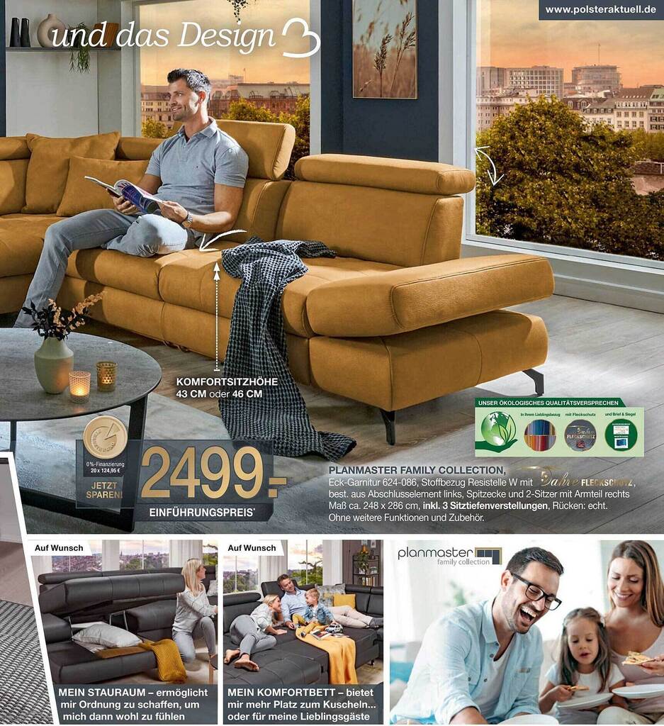 Planmaster family collection, eck-garnitur Angebot bei Polster Aktuell