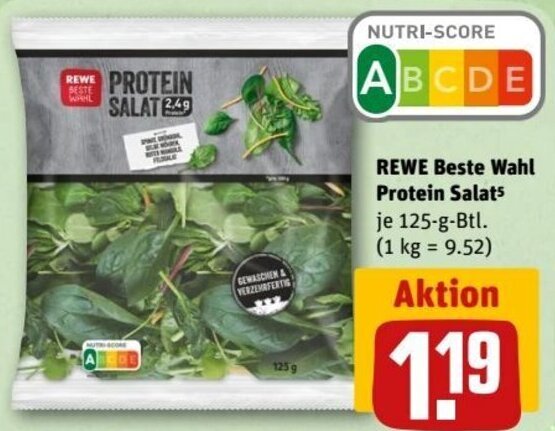 Rewe Beste Wahl Protein Salat 125 g Btl. Angebot bei REWE Center