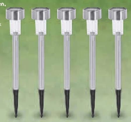 Solar steckleuchte 5er pack Angebot bei Netto Marken-Discount