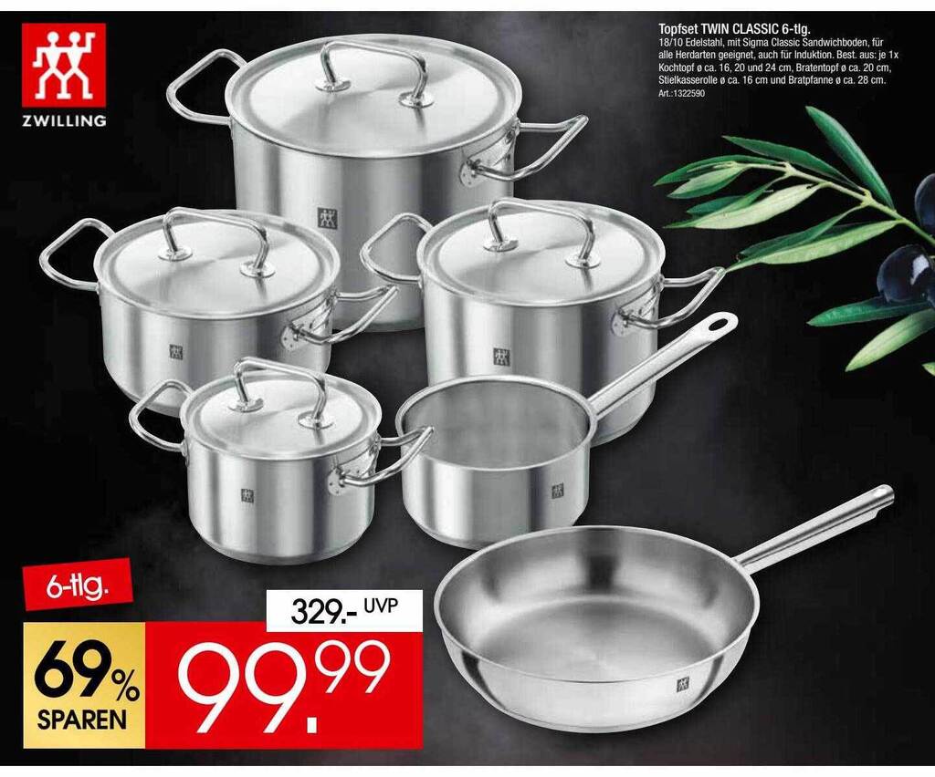 Zwilling topfset twin classic 6tlg Angebot bei Zurbrüggen