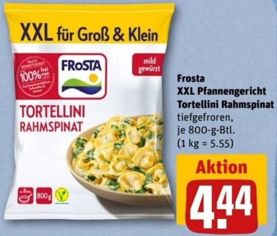 Frosta XXL Pfannengericht Tortellini Rahmspinat 800 g Btl. Angebot bei ...