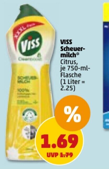Viss Scheuermilch 750ml Angebot bei PENNY