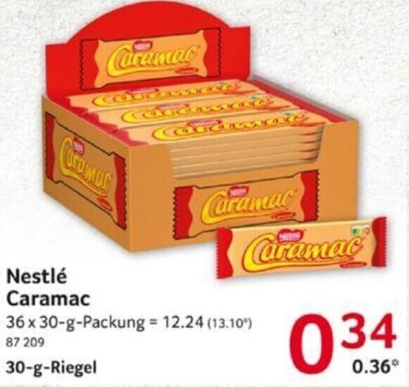 Nestlé Caramac 30 g Riegel Angebot bei Selgros
