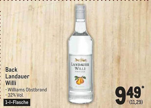 Back landauer willi Angebot bei METRO