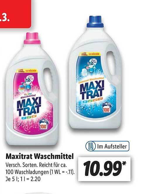 Maxitrat waschmittel Angebot bei Lidl