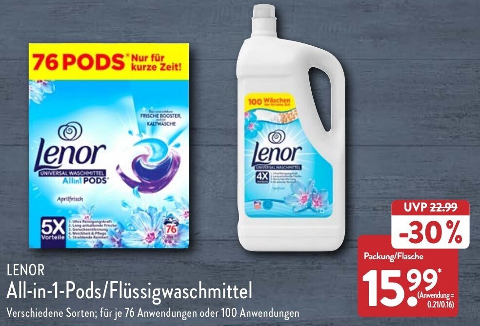 Erstaunlich Lenor Pods Angebot Fotos