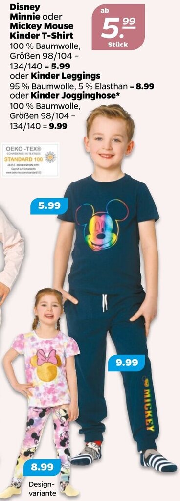 Disney Minnie oder Mickey Mouse Kinder T-Shirt oder Kinder Leggings ...