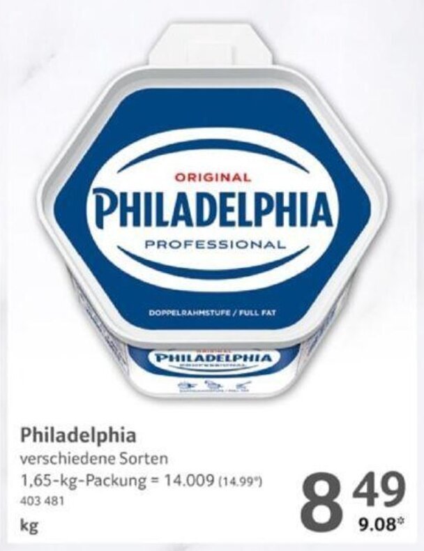 Philadelphia Frischkase 1kg Angebot bei Selgros