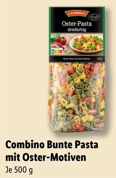 Combino Bunte Pasta mit Oster Motiven 500 g Angebot bei Lidl
