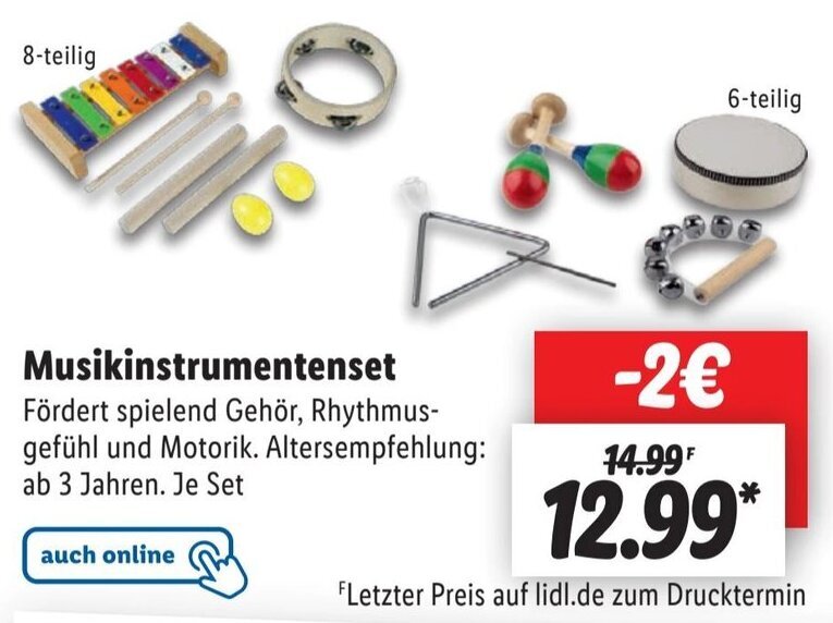 Musikinstrumentenset Angebot bei Lidl