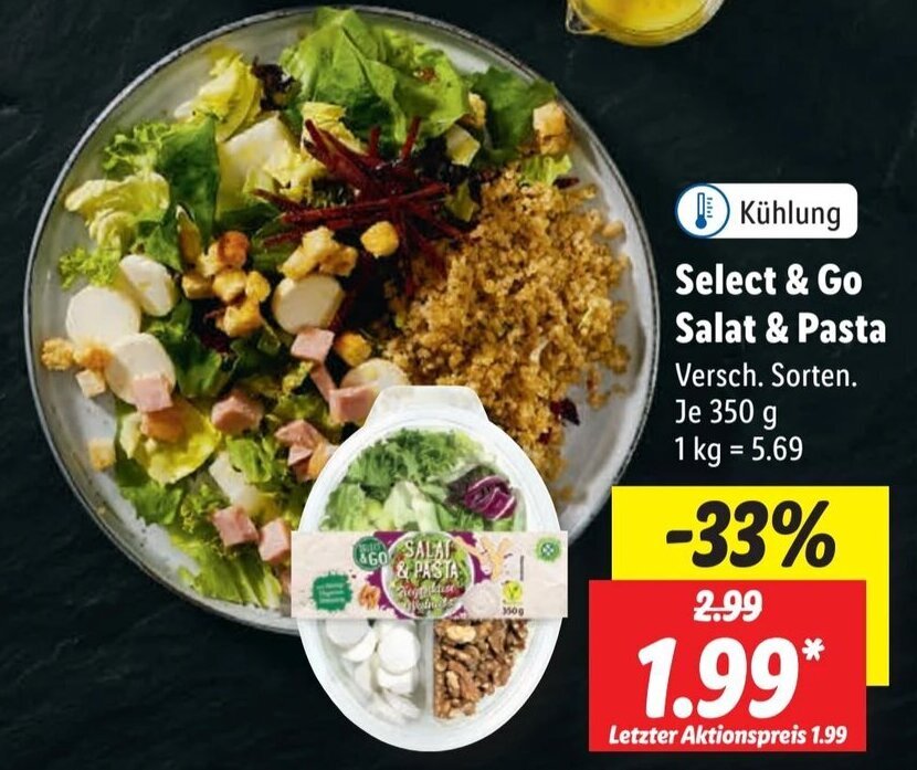 Select & Go Salat & Pasta 350 g Angebot bei Lidl