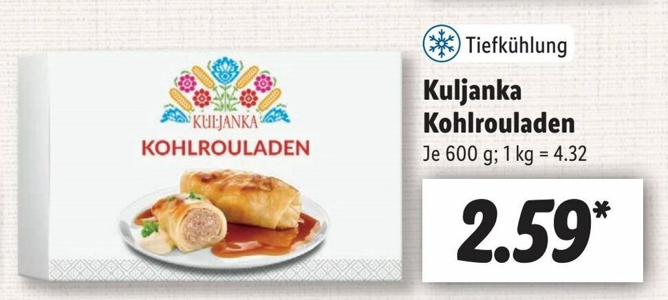 Kuljanka Kohlrouladen 600g Angebot bei Lidl