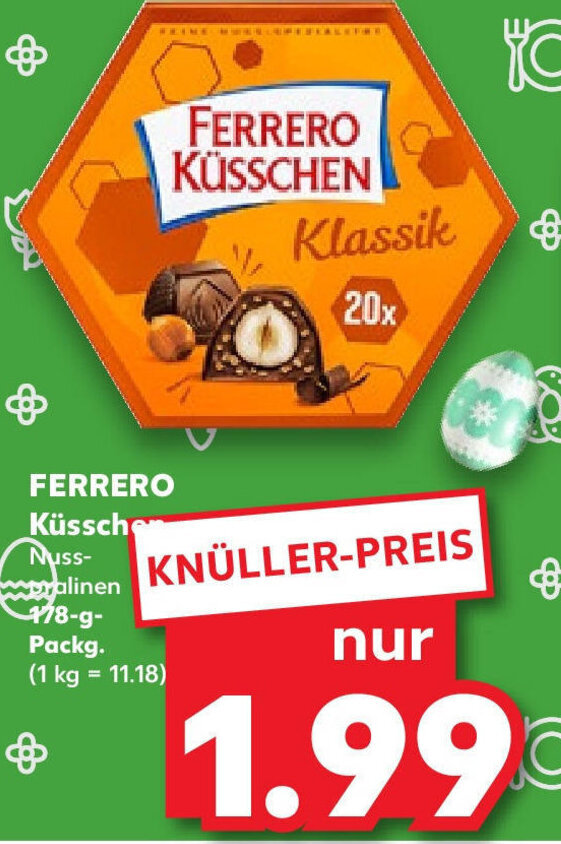 Ferrero Küsschen 178 g Packg. Angebot bei Kaufland